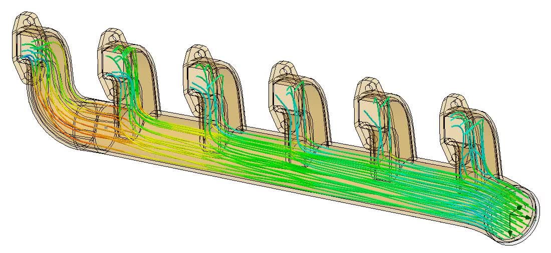 流体分析:管道内空气流动