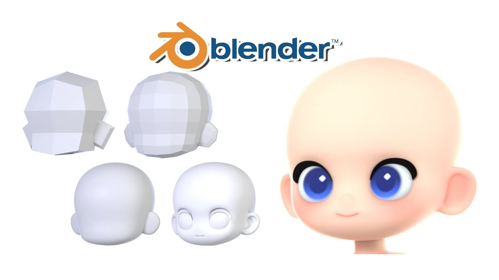 只需20分钟,blender教你学会捏Q版头部