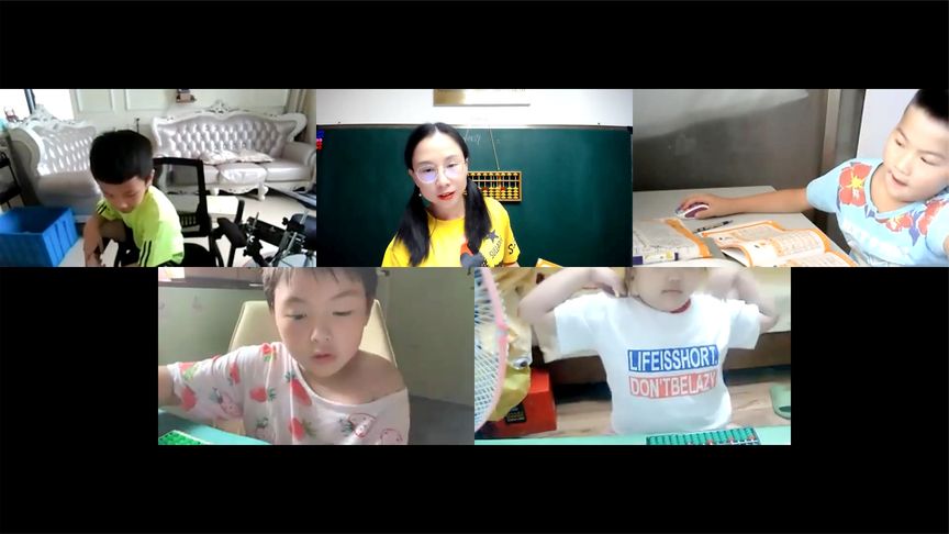 学习4、5位数乘以9——周六13:30珠心算课(80)