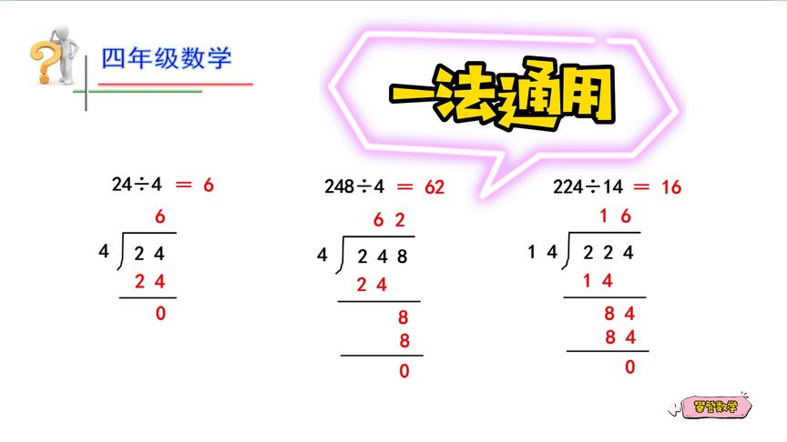7.理遍所有学过的除法,竟然现学方法能用到底,除遍所有整数除法