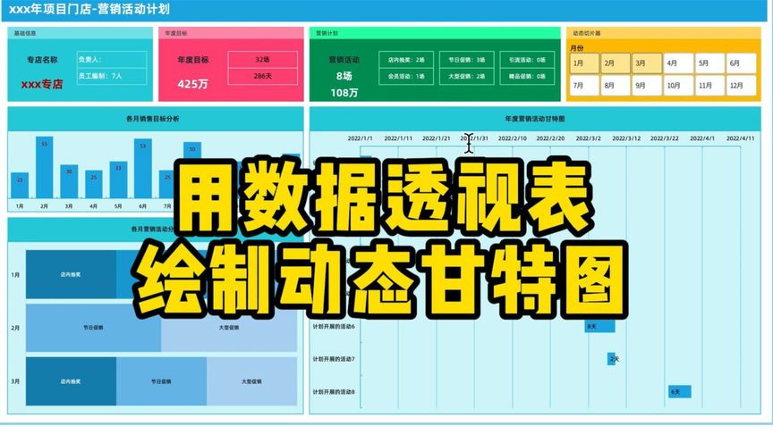 【Excel技巧】用数据透视表绘制动态甘特图