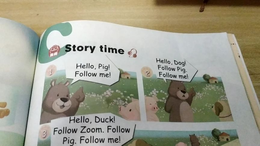 三年级上册英语课本第45页,人教版