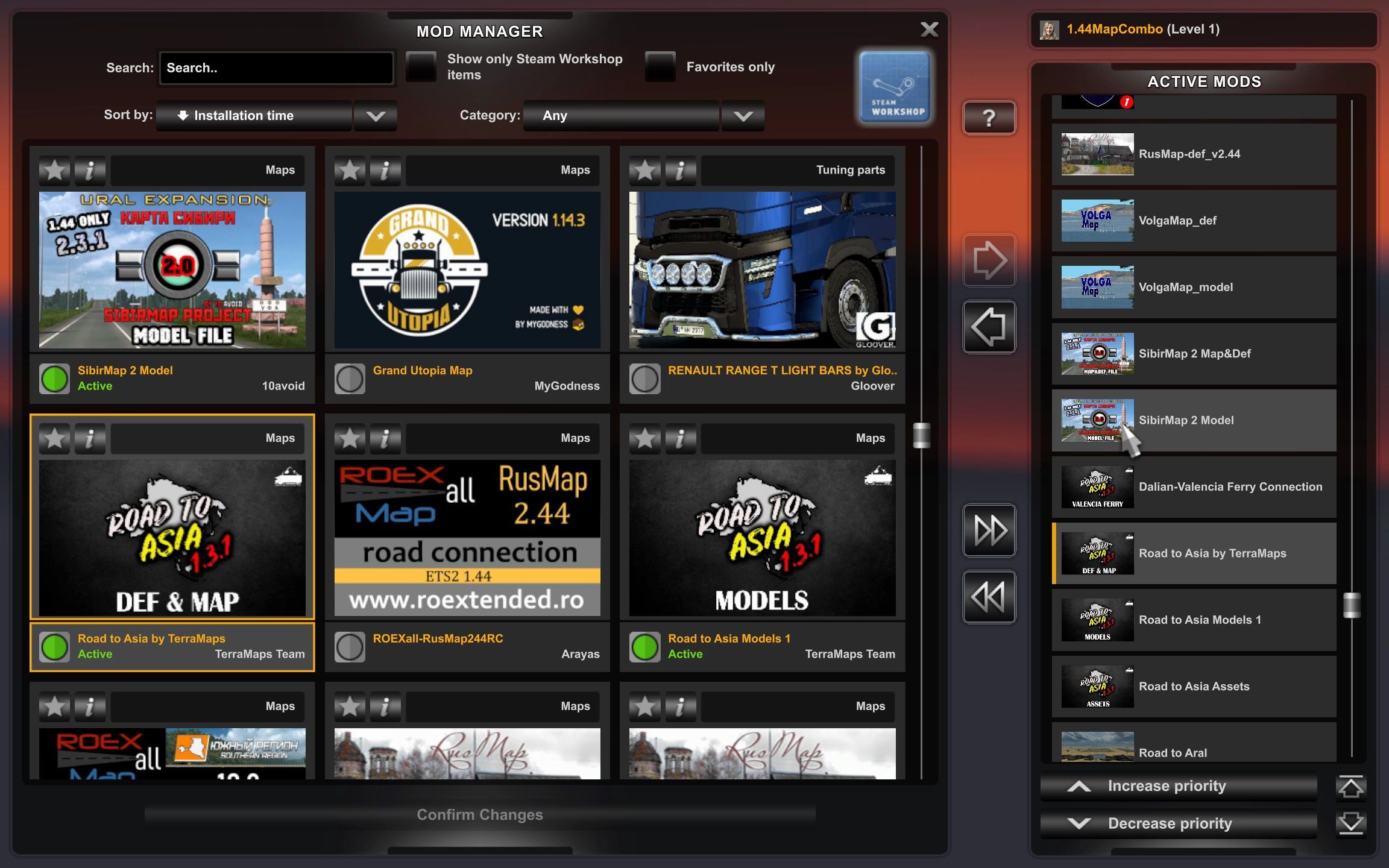 ETS2欧卡2截至6.18最全的大地图组合(36组地图mod),下载地址及新...