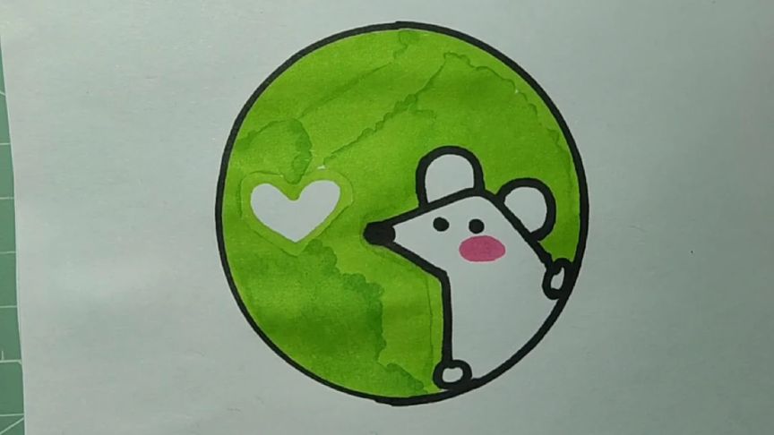 小老鼠的画法ߌ�ߌ�ߌ�ߌ�每天更新简笔画 喜欢的朋友点赞收藏