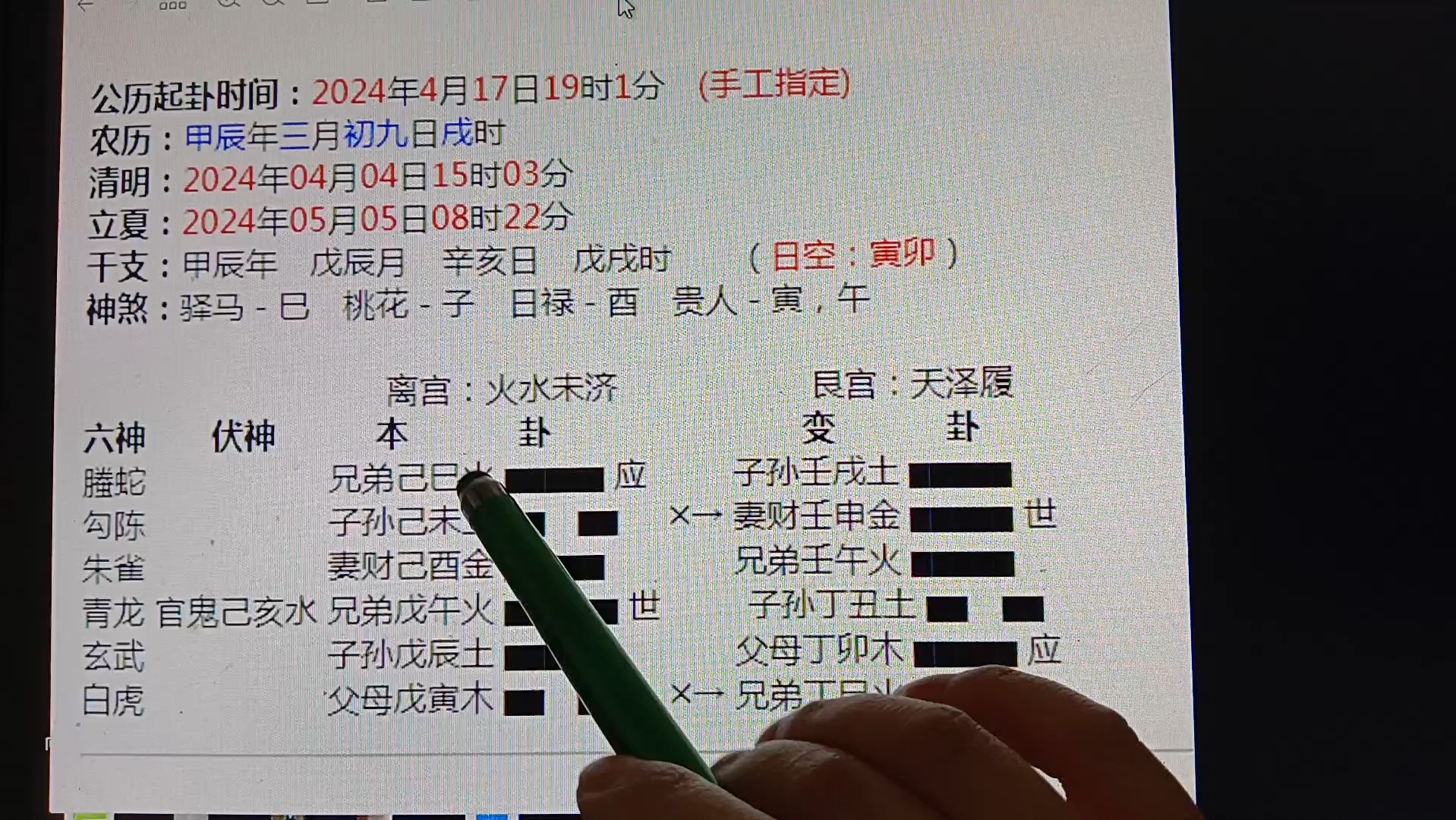 六爻实战断卦,男朋友身边有其他的人嘛