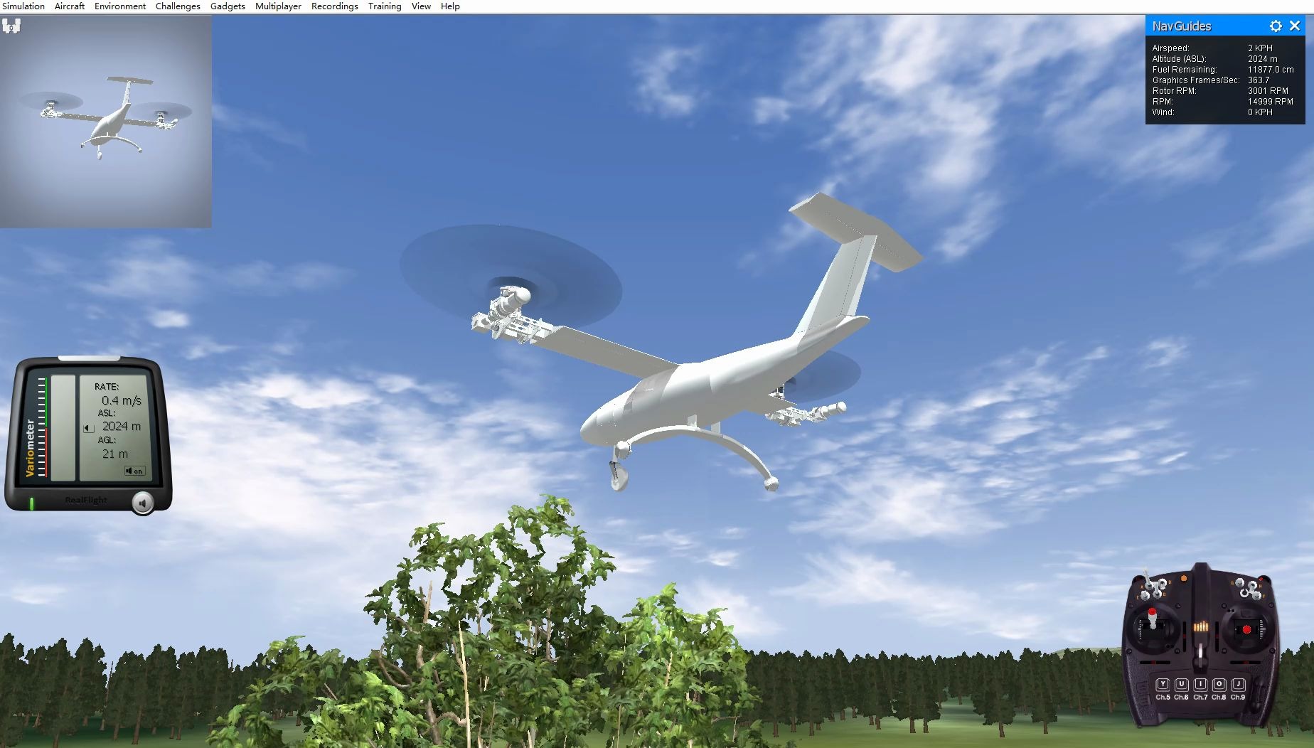自制realflight倾转旋翼机模型
