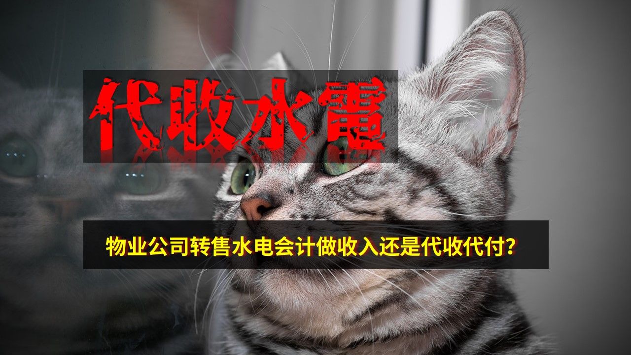物业公司转售水电会计做收入还是代收代付?