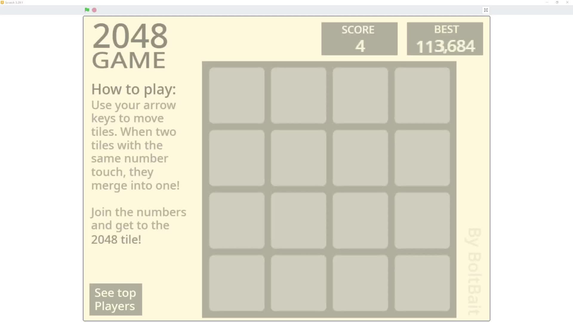 30.Scratch作品【小游戏2048】