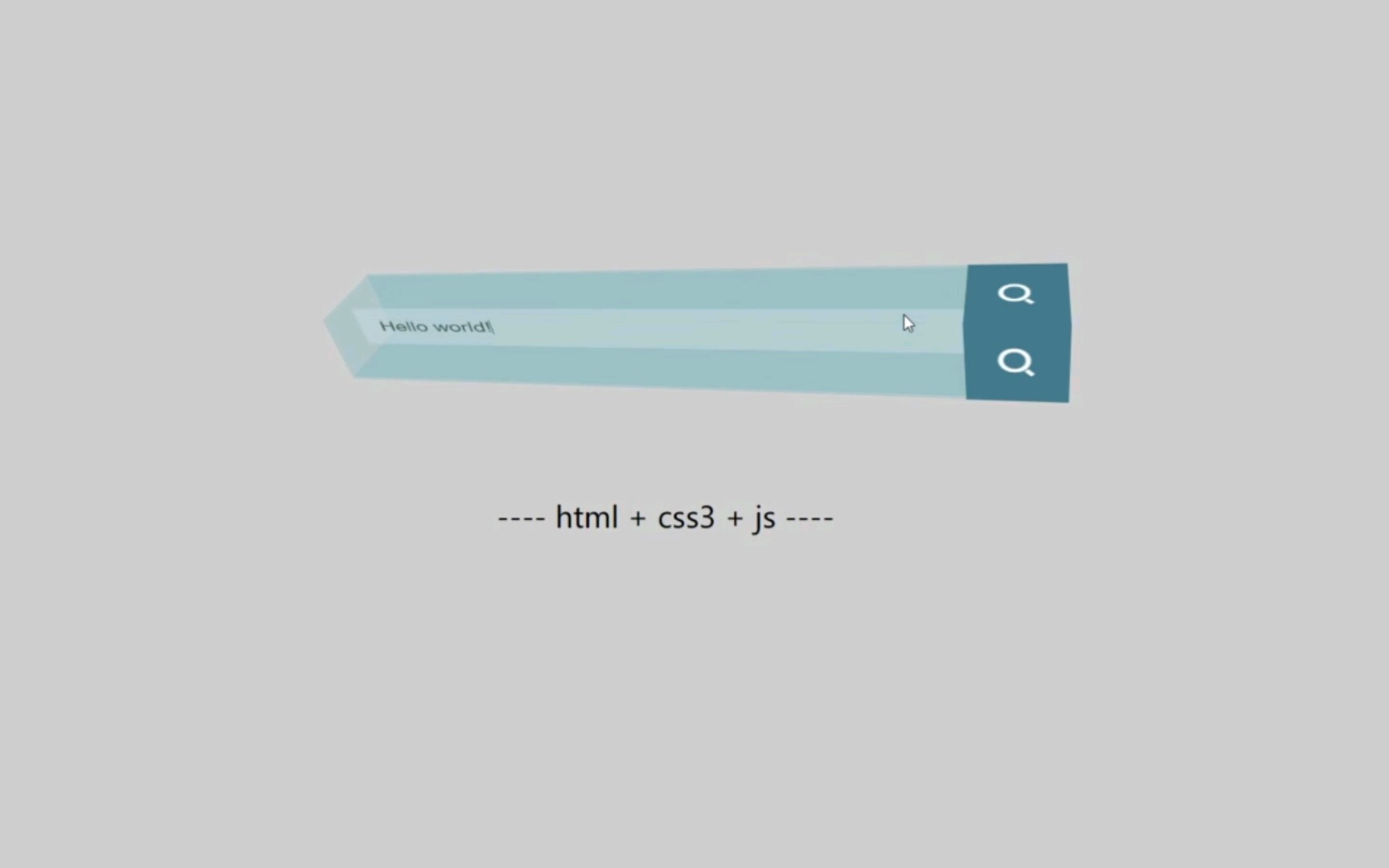 【搜索框练习】html+css3+js 3d搜索框