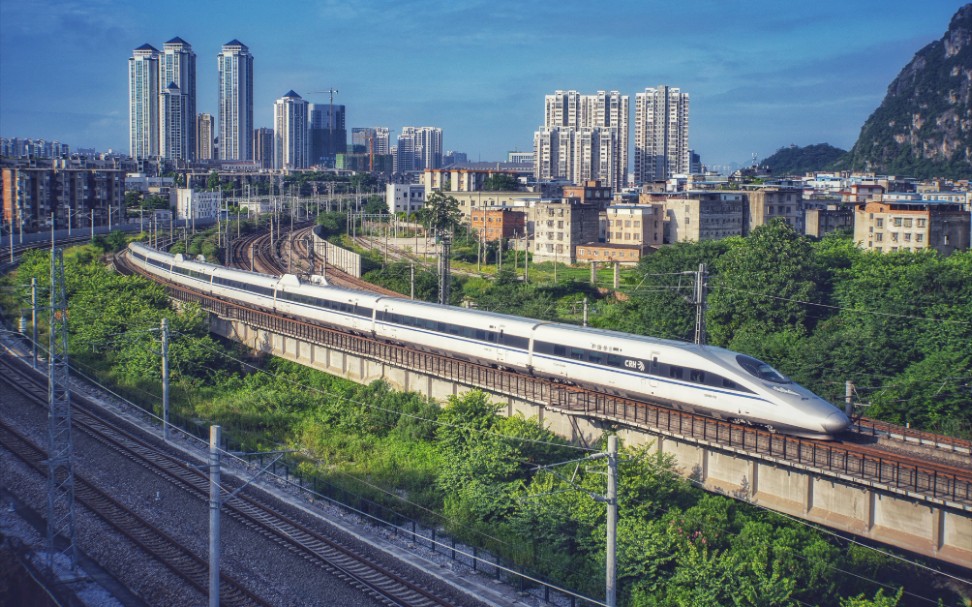 柳州广雅大桥 高铁动车和普速铁路,衡柳线,黔桂线,焦柳线