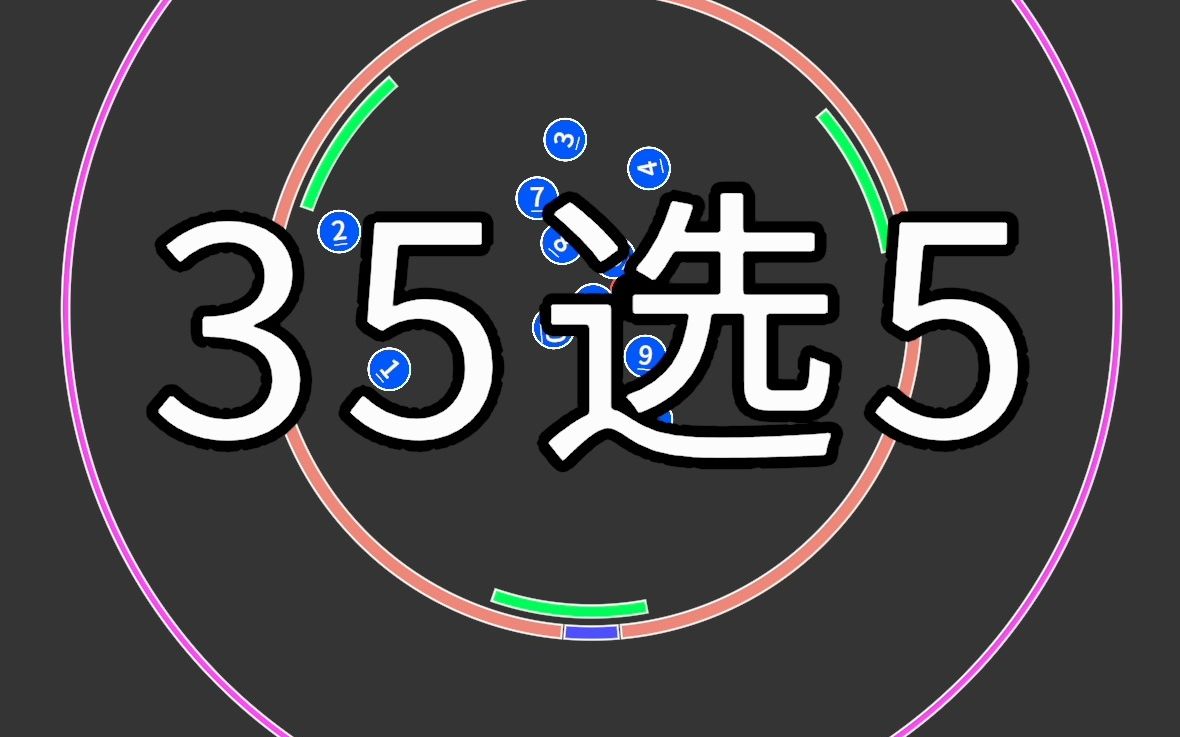 超级大乐透模拟第1期:35选5/12选2