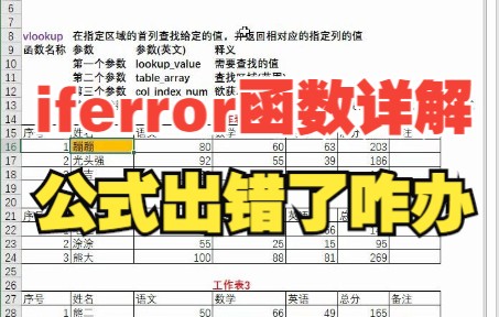 20Excel常用函数之iferror函数详解-公式出错了怎么办