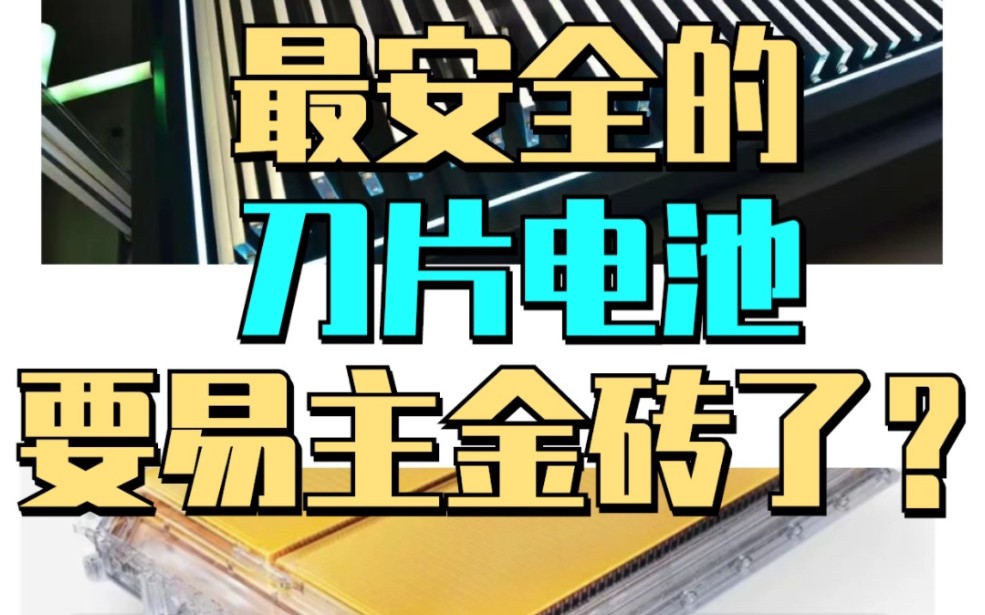 最安全的比亚迪刀片电池要易主了?极氪的金砖电池他来了!?!15分钟补...