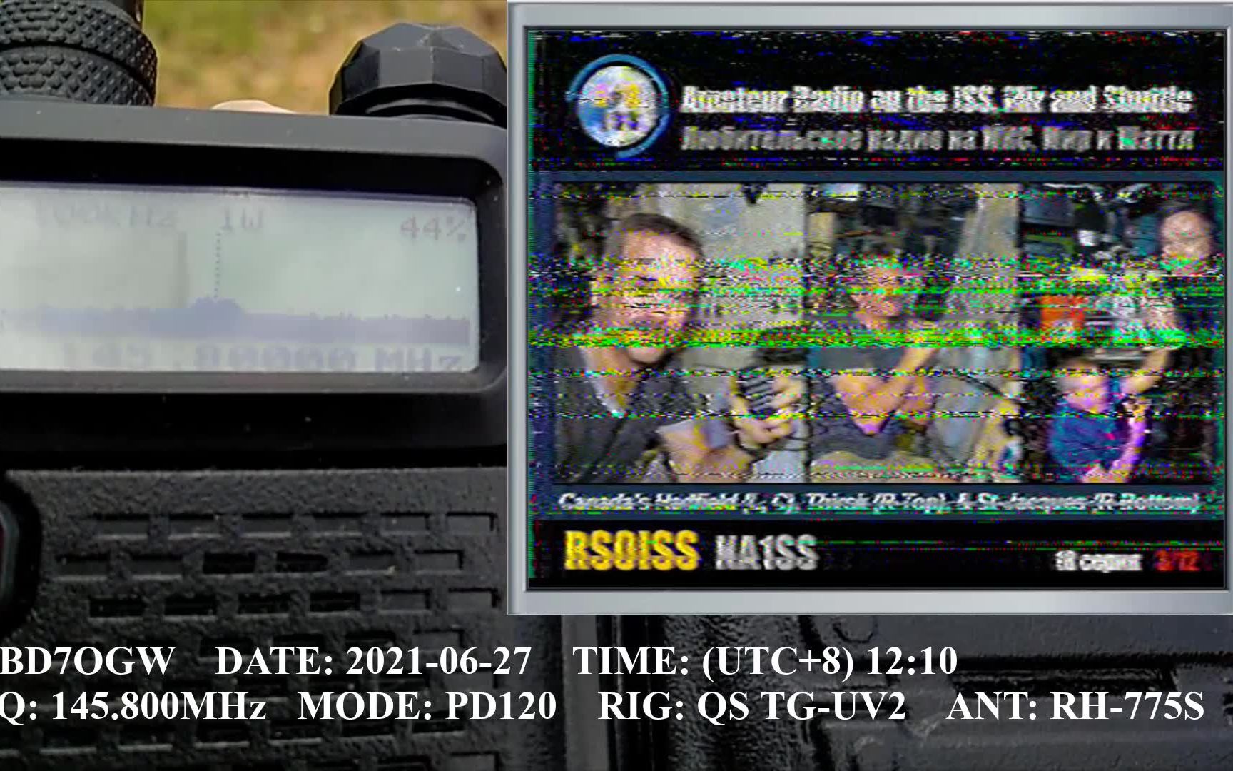 【业余无线电】双机位接收SSTV信号(2021.6.27)