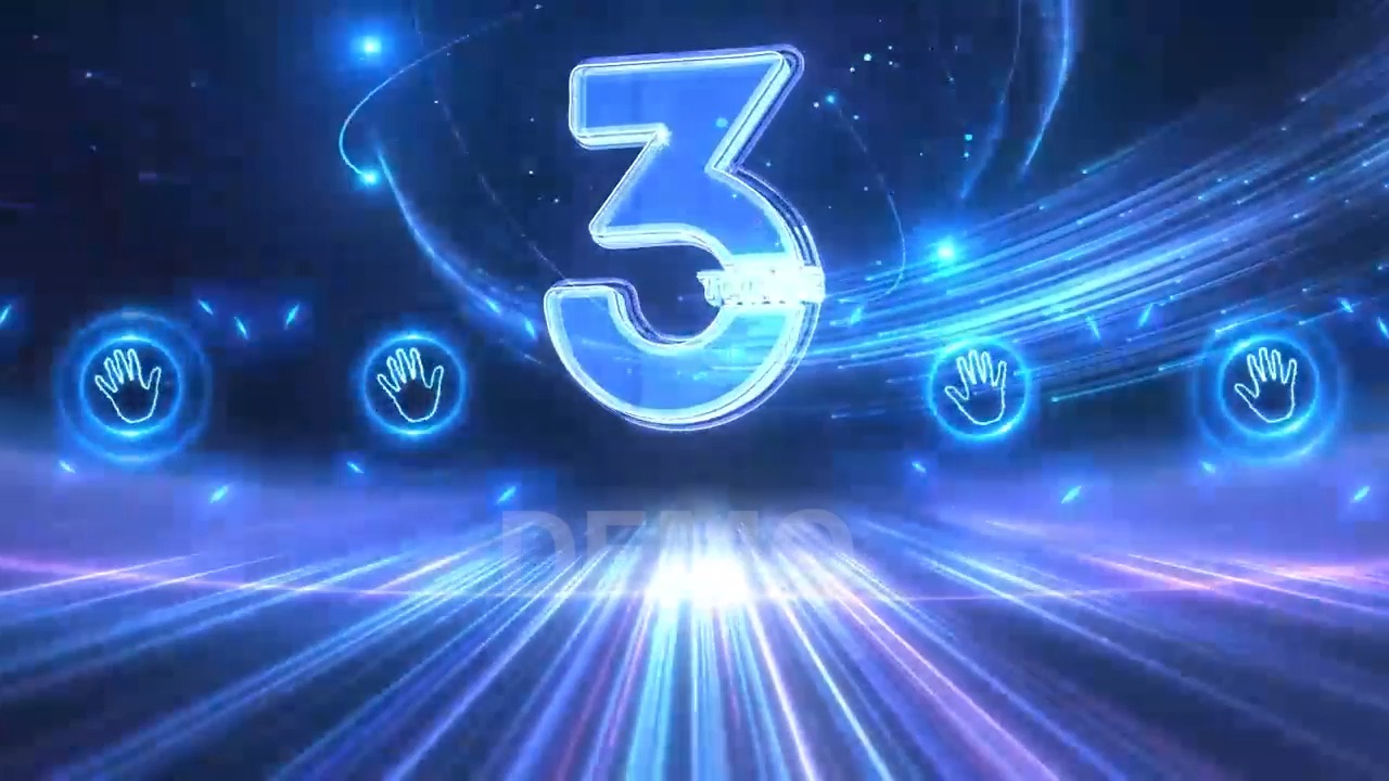 手掌手印启动仪式LED揭幕视频定制震撼年会议倒计时启动