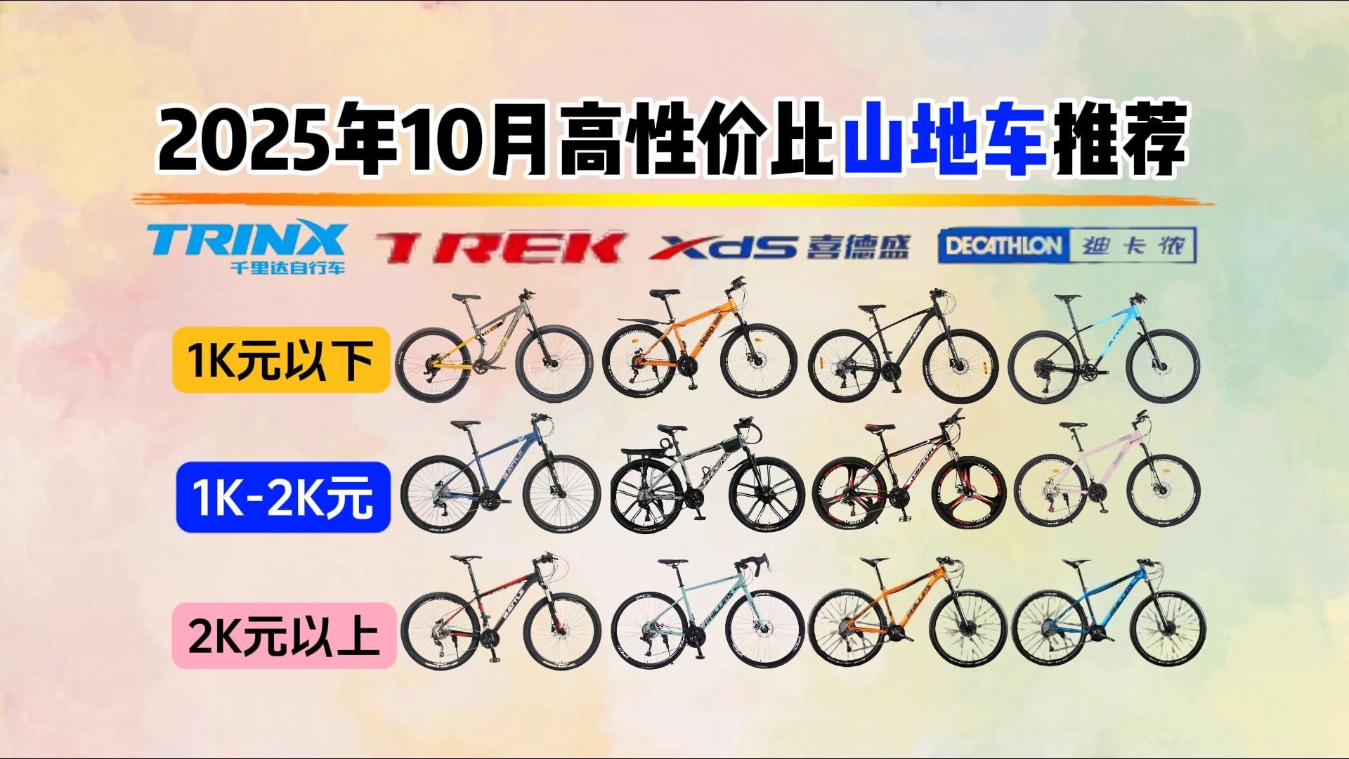 ...入门山地自行车选购指南:新手入坑应该如何选择山地车?千元价位有...