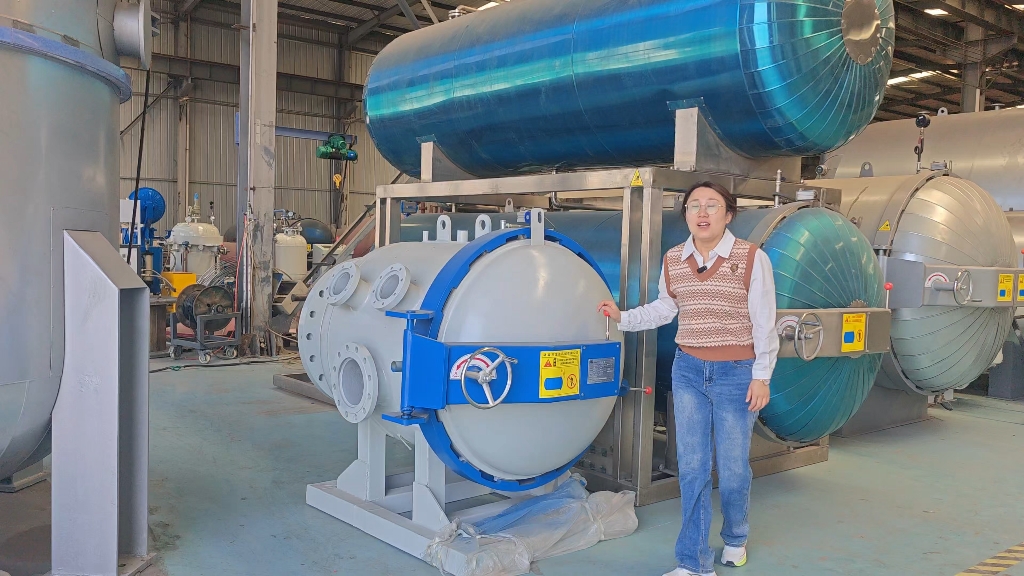 快开门压力罐操作流程一镜到底 橡胶制品木材行业必备硫化罐