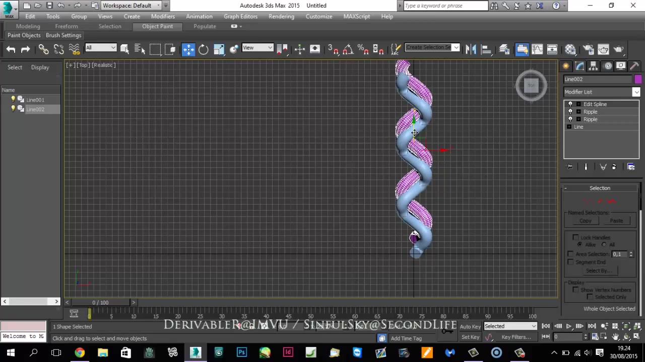 用3d Max制作麻花辫