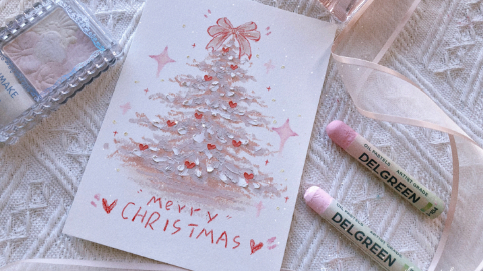 〖油画棒〗沉浸式教程~少女风圣诞树～