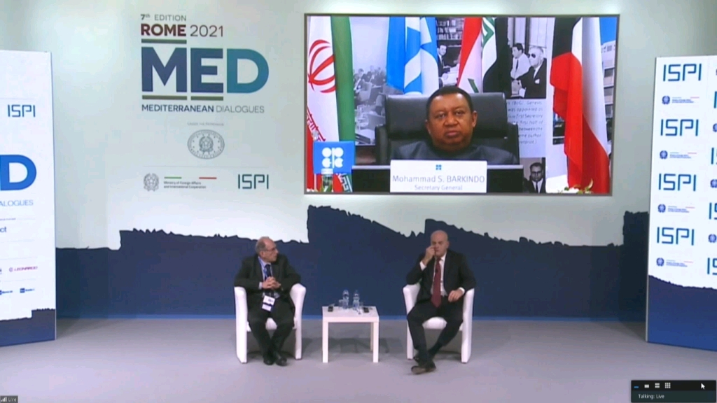 ...- 与欧佩克秘书长兼 ENI 首席执行官的会议石油输出国组织( opec )
