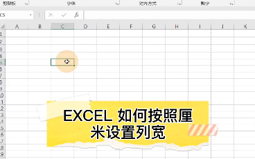 EXCEL 按照厘米设置列宽