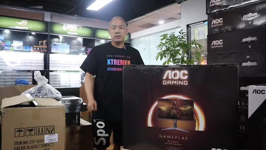 AOC出24寸2k分辨率显示器,24寸咯!q24g2 #aoc显示器 #成都电脑