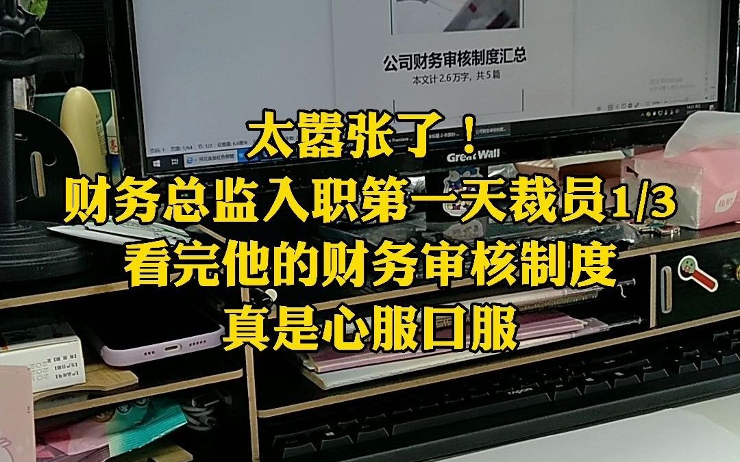 太嚣张了!财务总监入职第一天裁员三分之一,看完他的财务审核制度,...