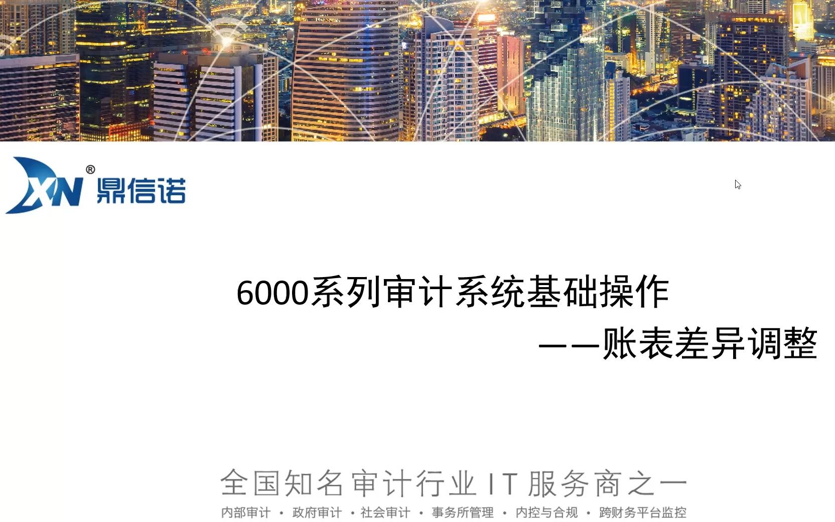 鼎信诺6000第46期—账表差异调整