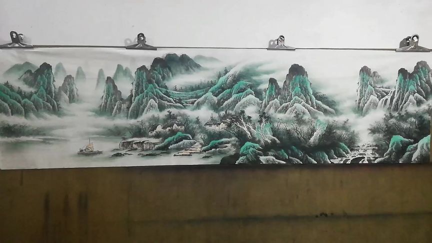 冬天湿画法染色墨色难掌握,试试把笔墨弄成干笔再画看看效果