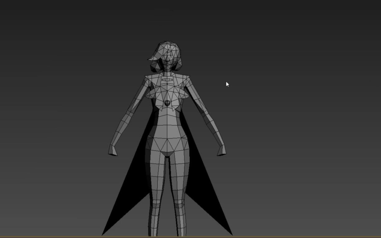 3Dmax:传统手绘低模,女性人物角色建模教程