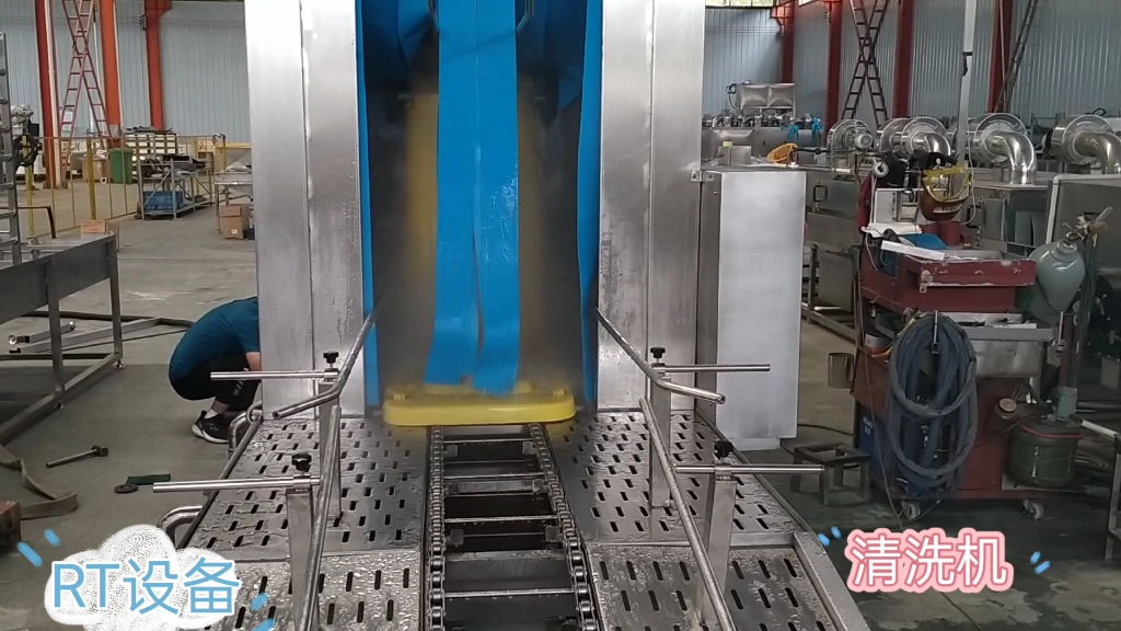 240L塑料垃圾桶清洗机,厨余垃圾桶、医废垃圾桶连续喷淋清洗设备...