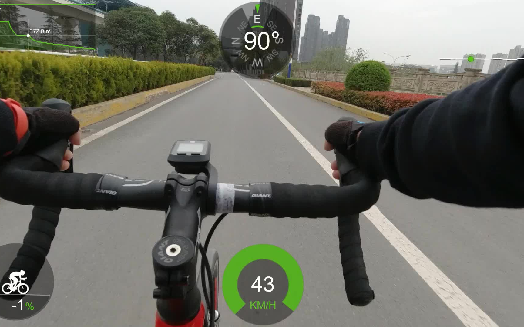 【骑行】浐灞 浐河桥 下坡 加码表数据 0.0