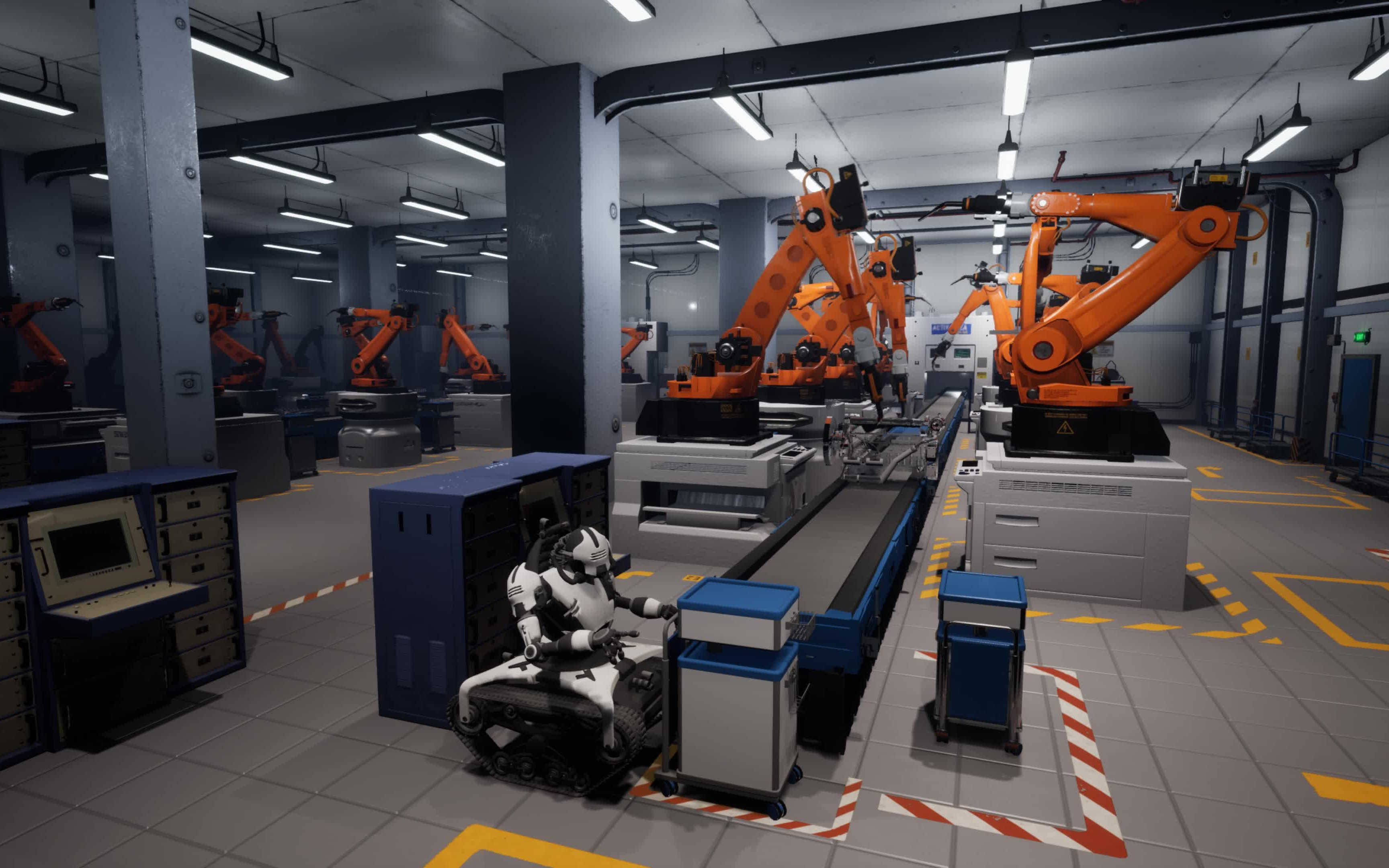 【因果工作室】自动化发动机生产车间