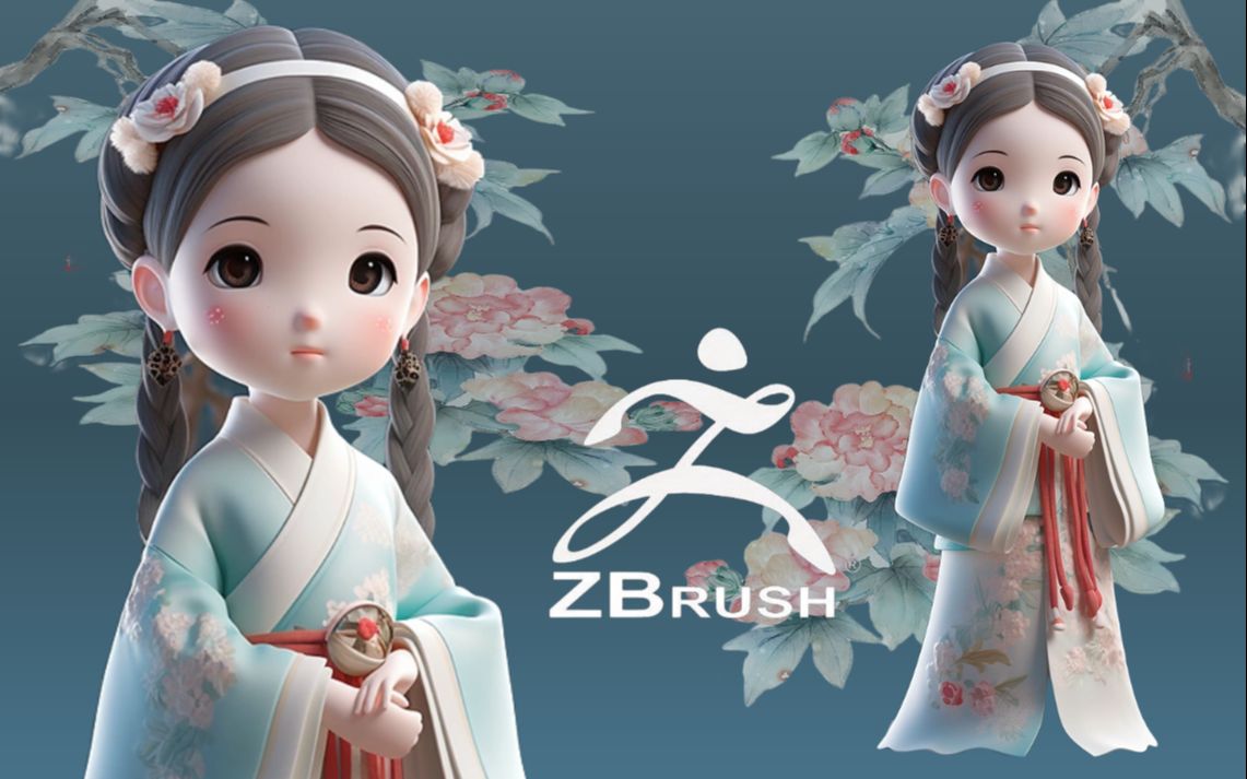 【零基础干货】3小时学会ZBrushQ版古风手办模型制作,从基础裸模...
