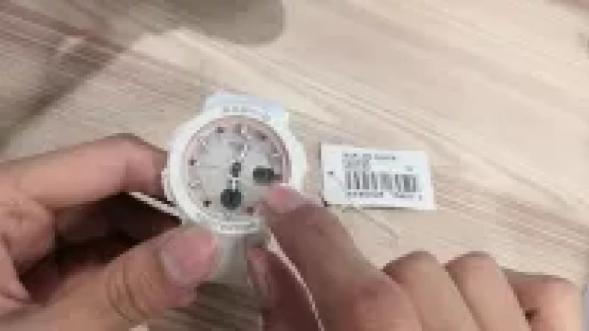 卡西欧BGA250手表电子时间和指针调节教程