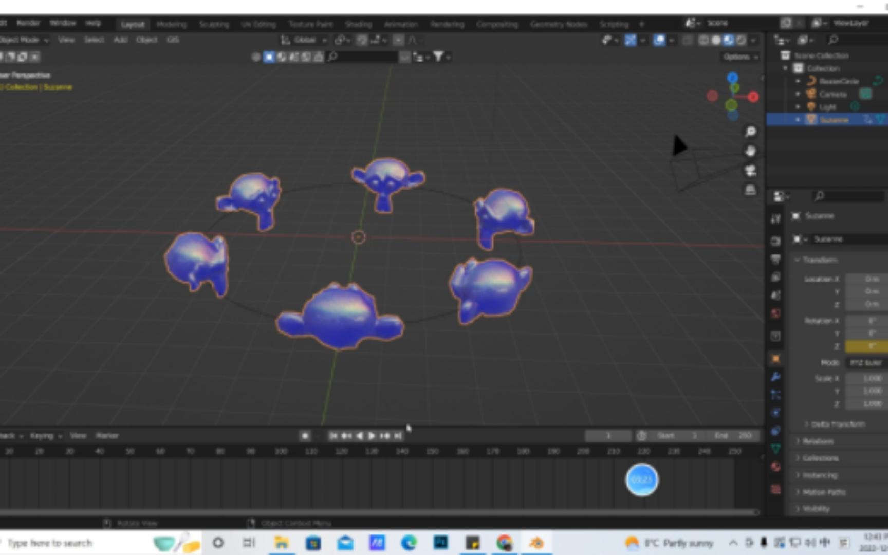 Blender 中文教程: 怎么做物体旋转动画---粉丝问题