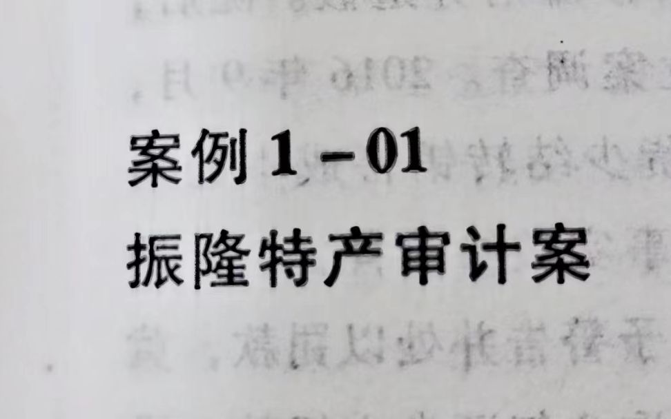 【学习】振隆特产审计失败案例分享