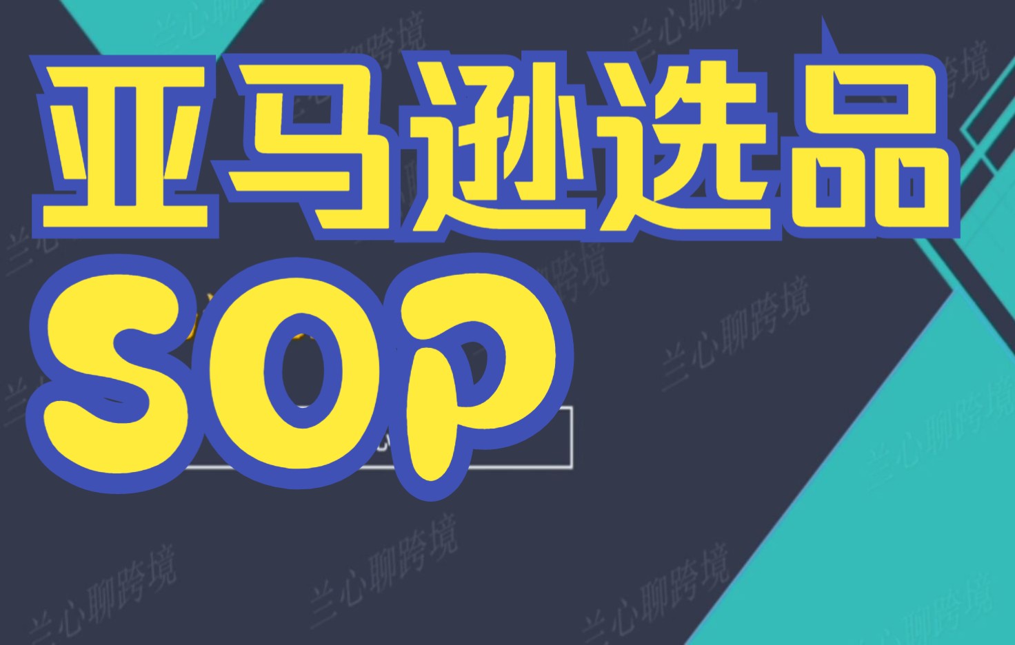 亚马逊选品SOP-新手小白必看