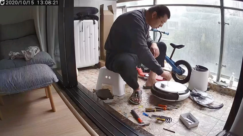 小米ninebot one a1 电动独轮车 拆解 换轮胎