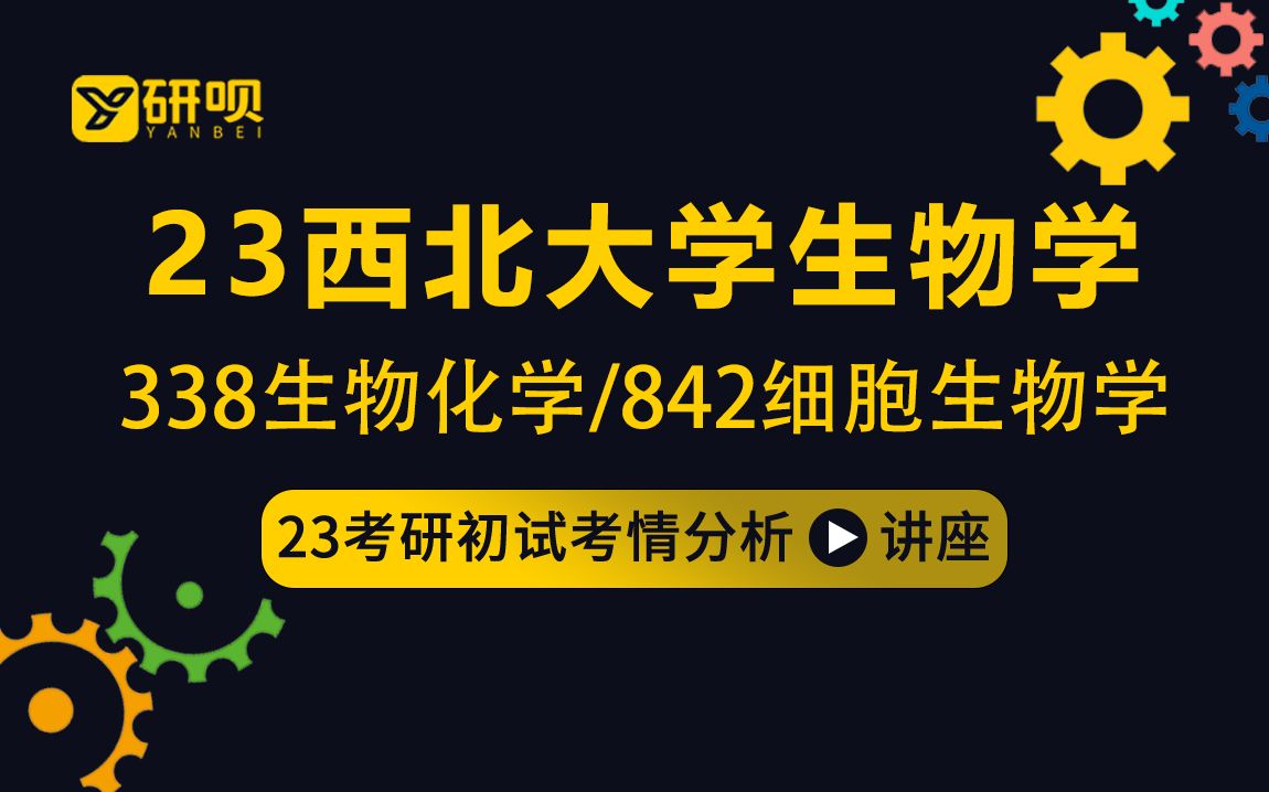 23西北大学生物学考研(西大生物学)/338生物化学/842细胞生物学/苏苏...