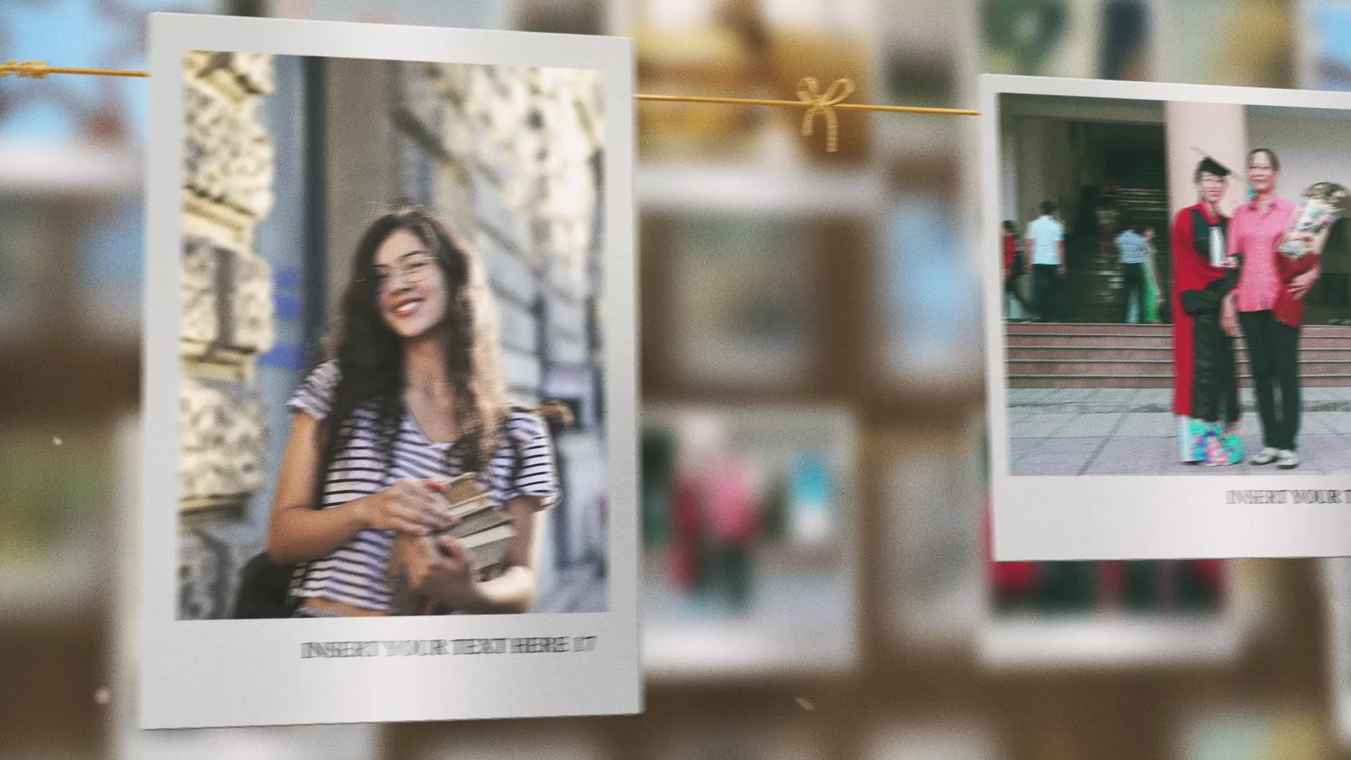 AE悬挂的照片相册模板 免费下载