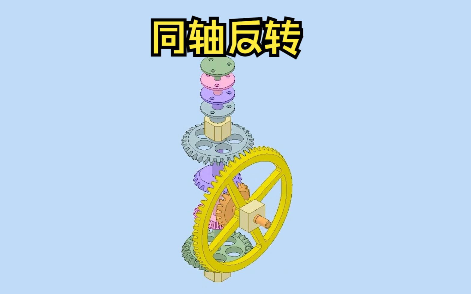 一种同轴反转机构,一起看看它是怎么构成的吧