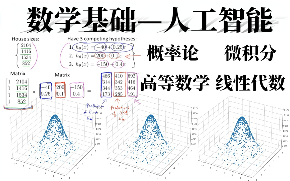 【人工智能-数学基础】不愧是计算机教授,3小时就把导师三年没让我搞...
