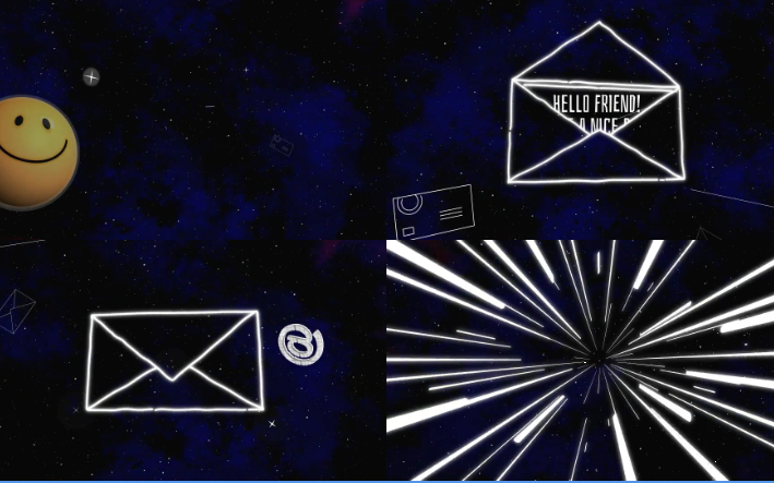 AE模板-收到邮件消息邮箱信封打开效果