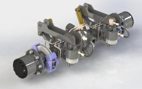 重卡车桥3D模型