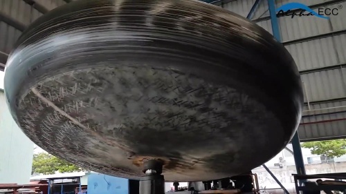 实拍压力容器封头加工过程,网友:好大一口锅啊