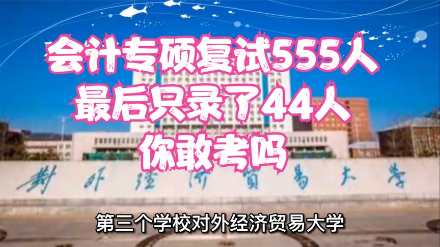 6大财经院校会计专硕录取分析:复试555人录取44人!考的上吗?