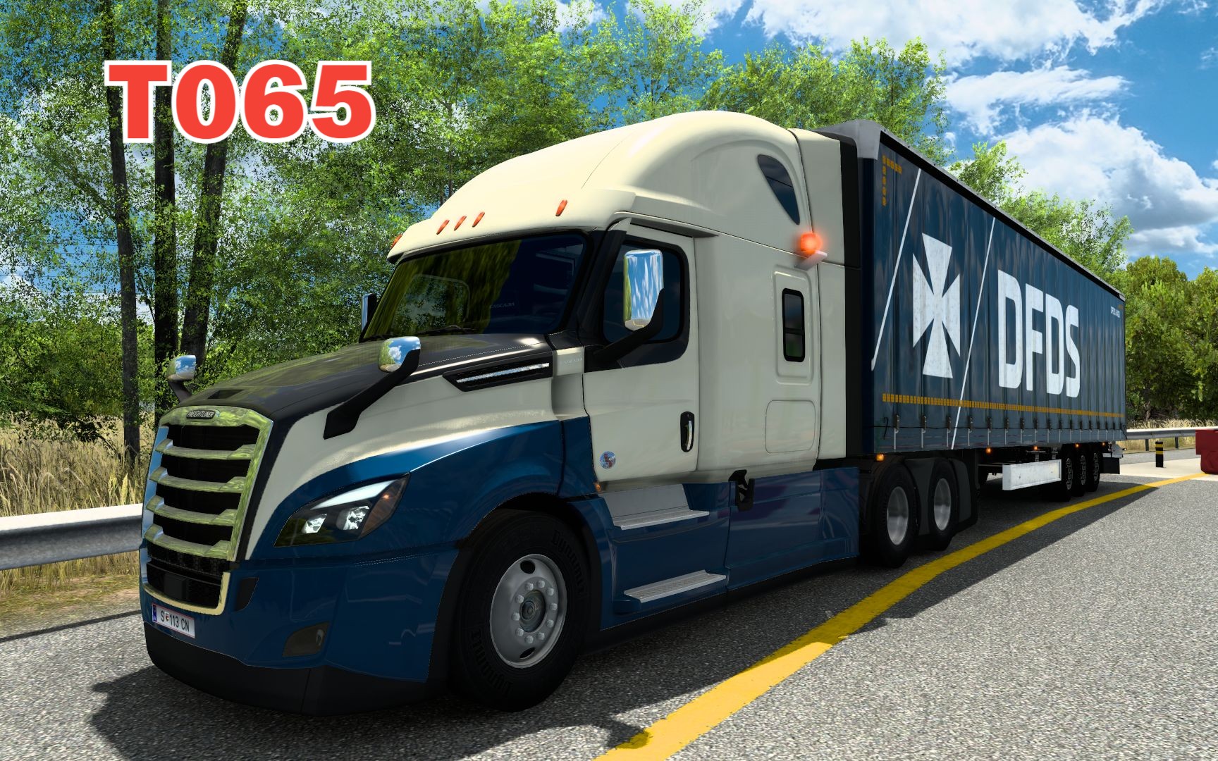 【Freightliner_Cascadia_2022】欧卡1.48精品mod#开着长头车在欧洲,...