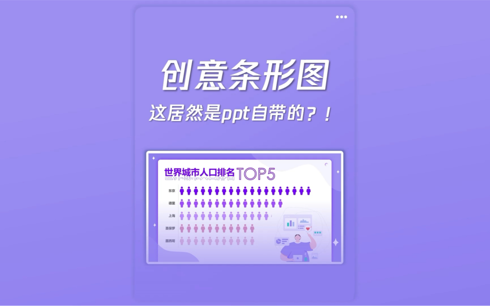 ppt创意图表条形图——好家伙!这居然是ppt自带的功能!