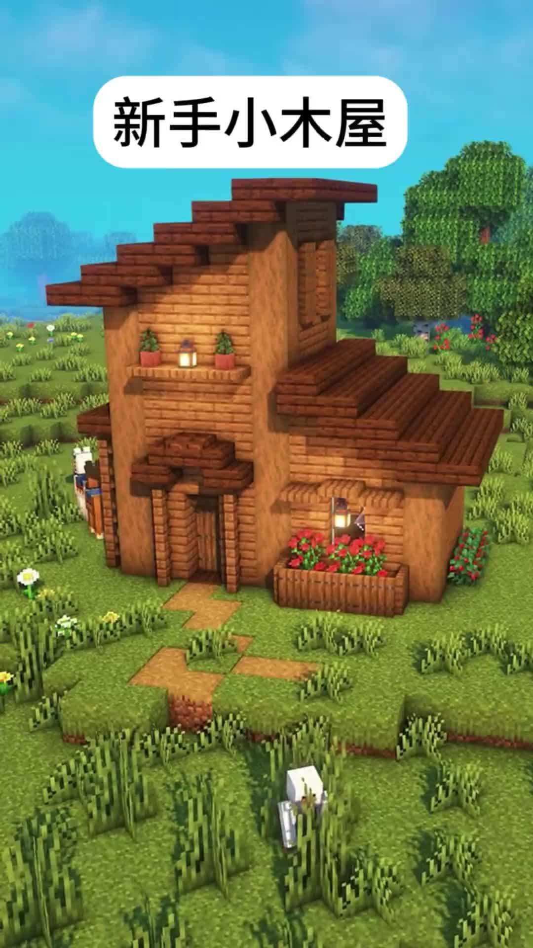 我的世界新手小木屋建筑教程